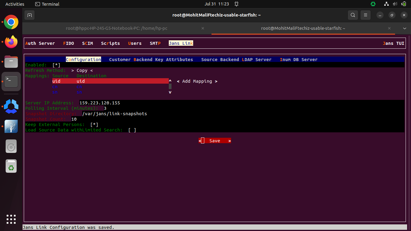 Fix Jans Link Not Able To Configure Server Ip Address In Jans Link 0750