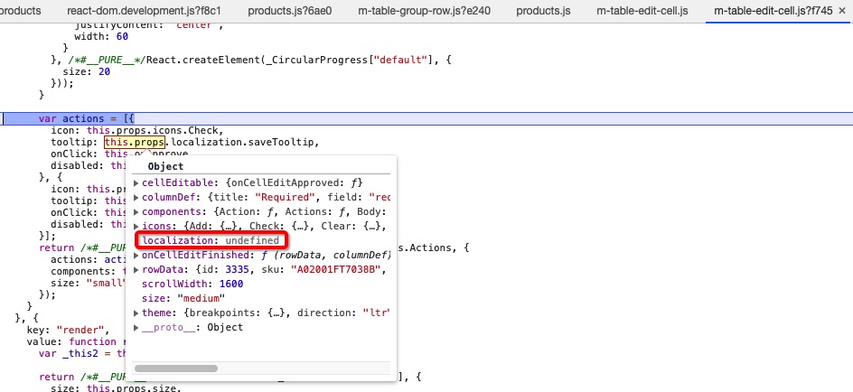 'saveTooltip' of undefined, localization undefined, MTableEditCell with group View pop error ...