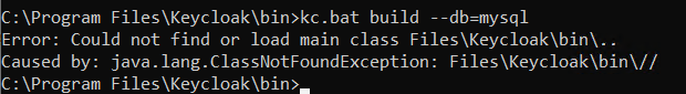 Space in path causes build and start failures using kc.bat · Issue #21419 · keycloak/keycloak ...