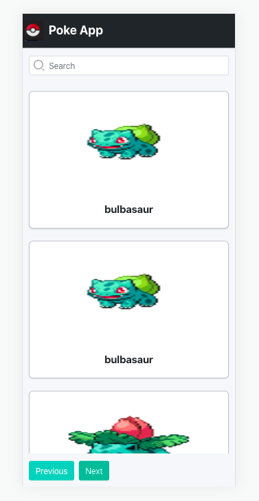 A Simple React Application With The List Of Pokemons pokedex 