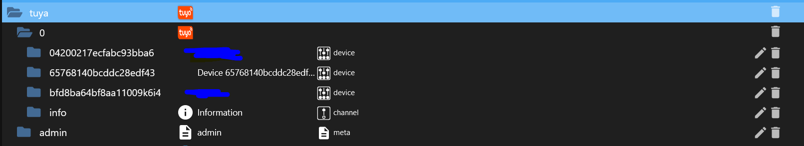 unkown device// not existing device · Issue #341 · Apollon77/ioBroker.tuya · GitHub