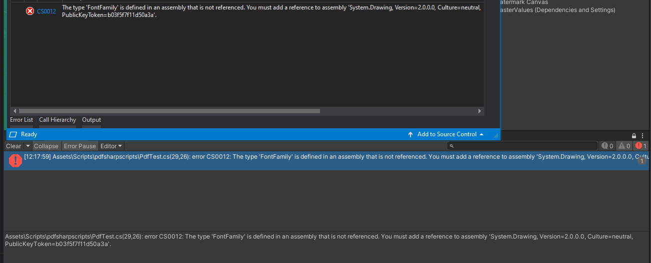 PDF Sharp 'FontFamily' is defined in an assembly that is not referenced · Issue #366 ...