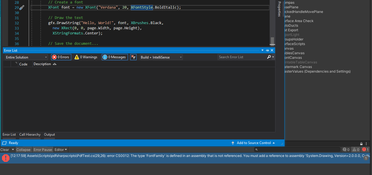 PDF Sharp 'FontFamily' is defined in an assembly that is not referenced · Issue #366 ...