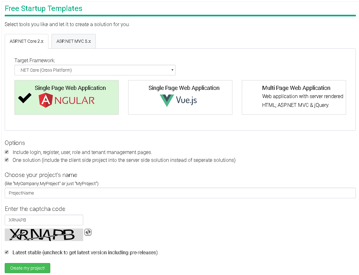 Startup Template could not be created · Issue #3425 · aspnetboilerplate/aspnetboilerplate · GitHub