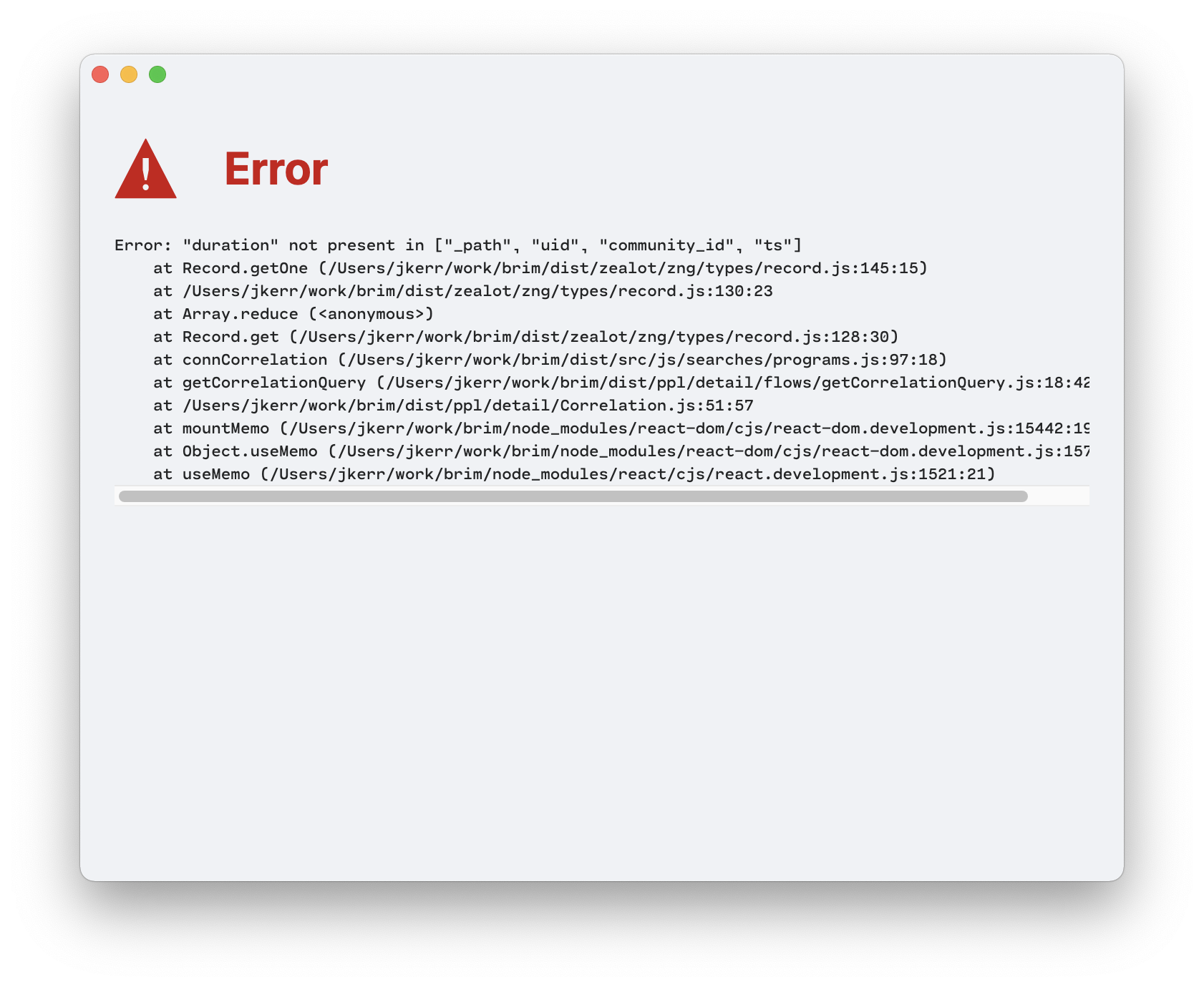 Log Detail Pane Crashes When Expected Fields Are Missing · Issue 1475 · Brimdatazui · Github 5658
