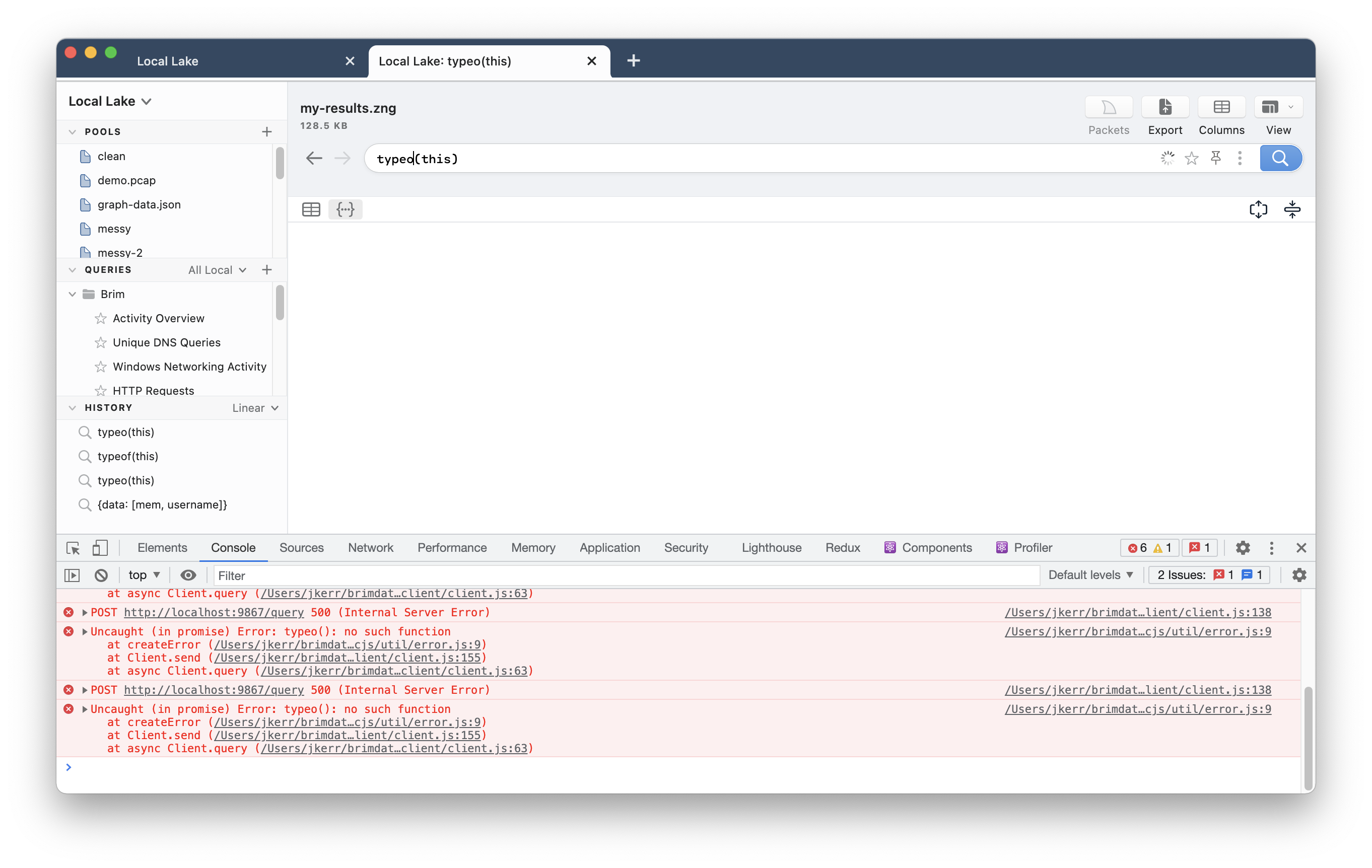 Syntax Errors Not Displayed · Issue 2192 · Brimdatazui · Github