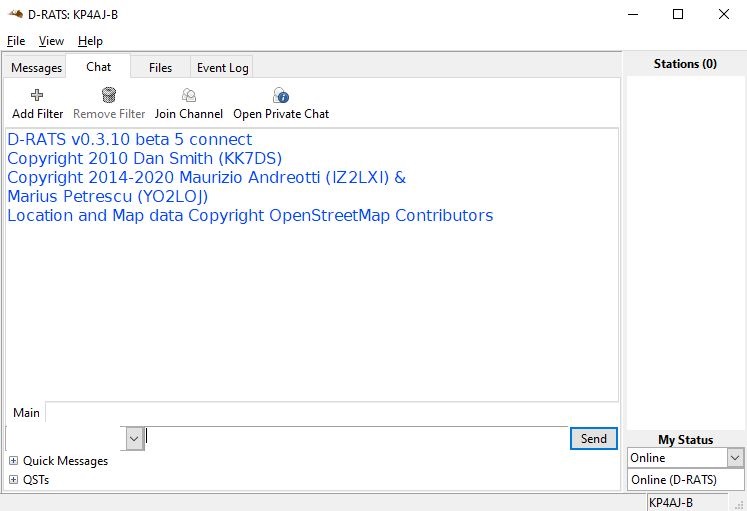 Status shows online ratflector but not connected · Issue #234 · ham-radio-software/D-Rats · GitHub