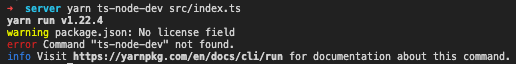 Command not found: ts-node-dev · Issue #189 · wclr/ts-node-dev · GitHub