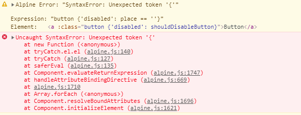 class and :class do not work together · Issue #1059 · alpinejs/alpine · GitHub
