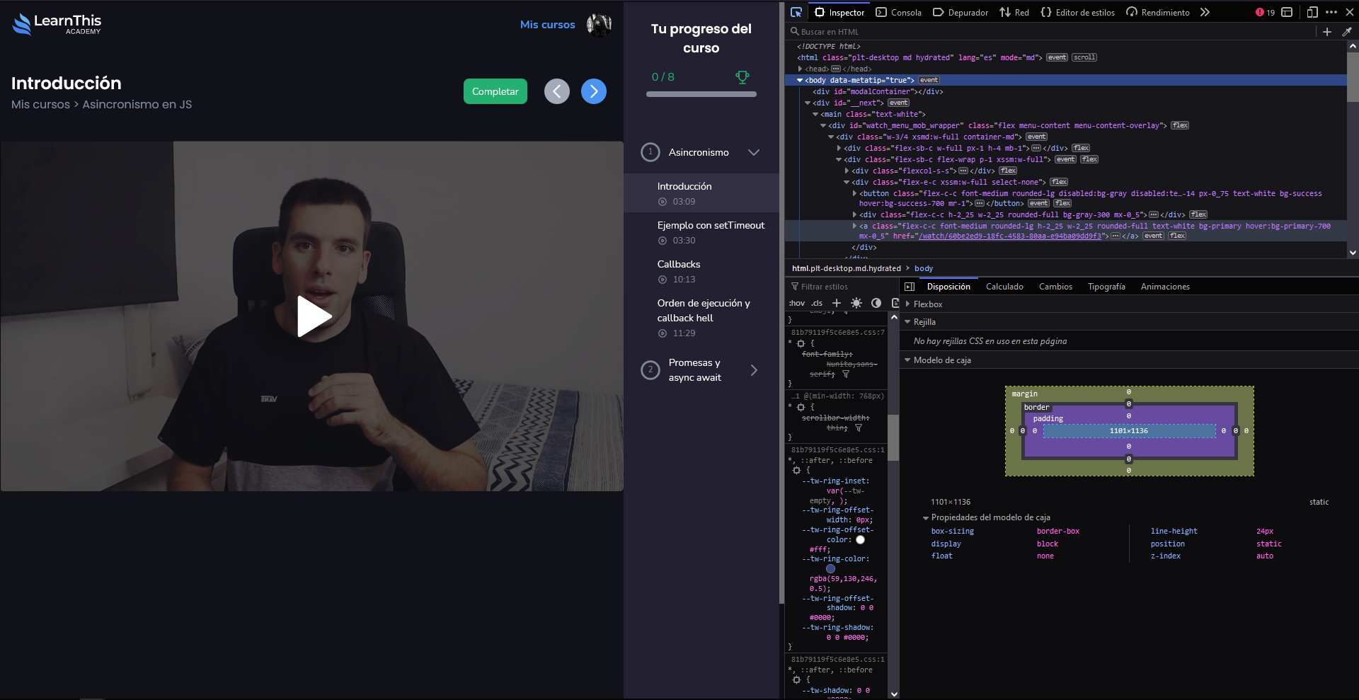 [VISUAL BUG] Boton Indice de curso desaparece · Issue #3 · Desarrollo ...