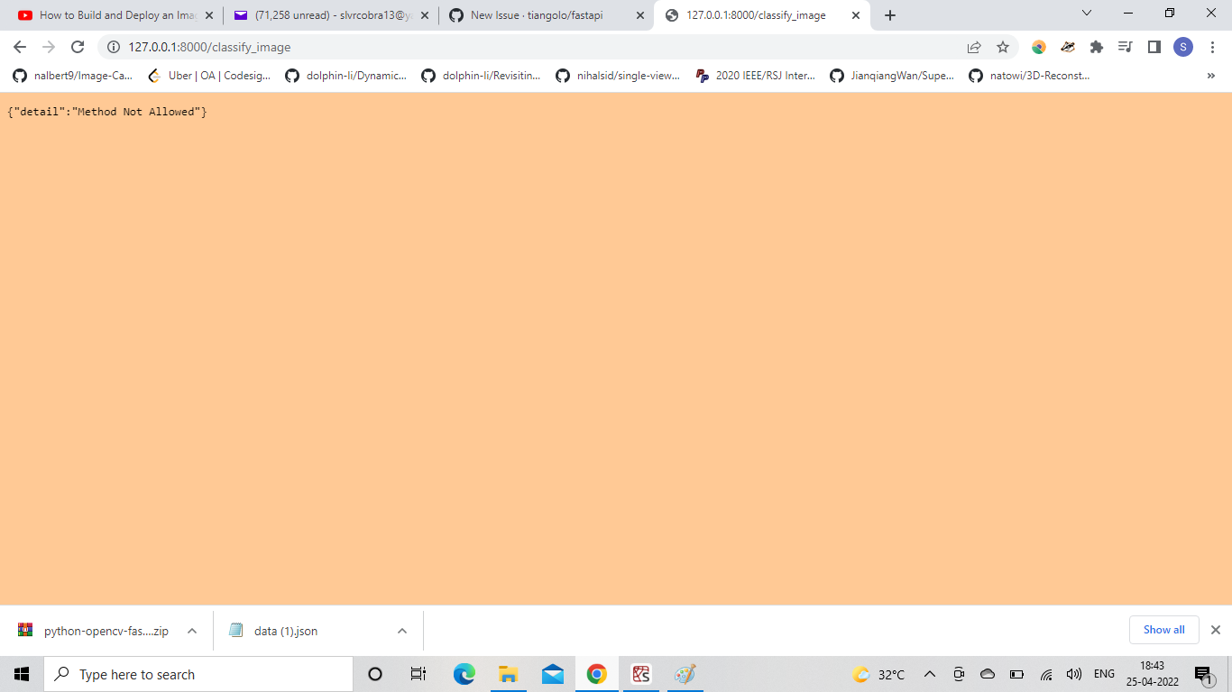 Unable To Pass Image To Model Using Fastapi Issue 4826 Fastapi