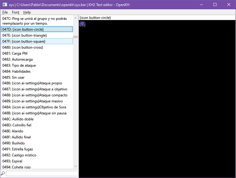 KH2TextEditor not displaying icons correctly · Issue #319 · OpenKH/OpenKh · GitHub