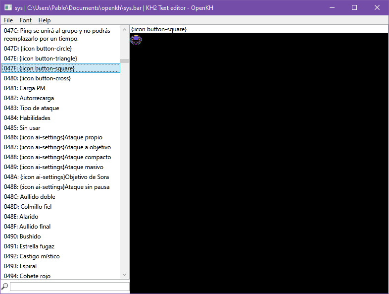 KH2TextEditor not displaying icons correctly · Issue #319 · OpenKH/OpenKh · GitHub