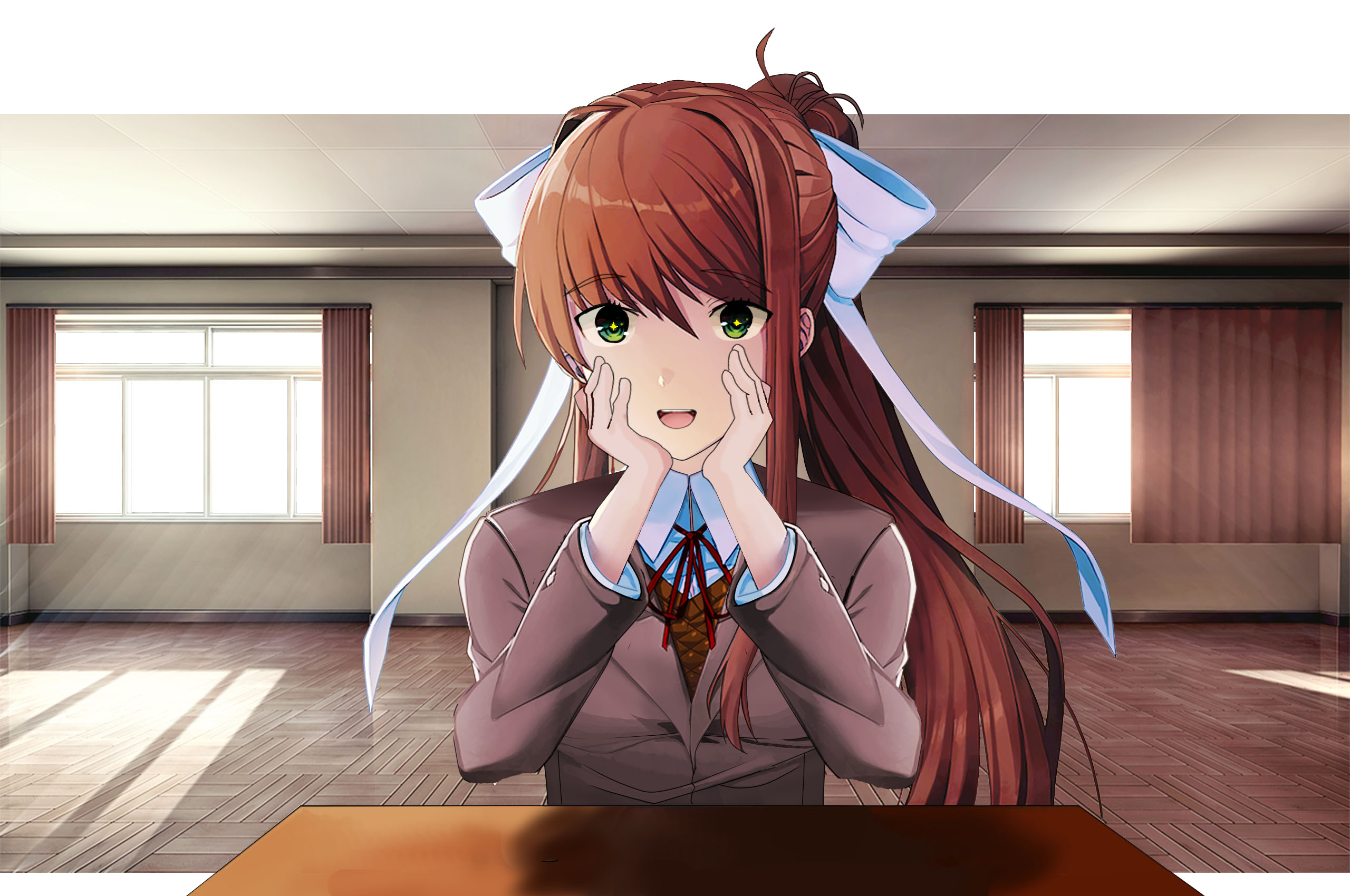 Made A Couple Of Hand Gestures And An Expression For Monika · Issue 1445 · Monika After Story 