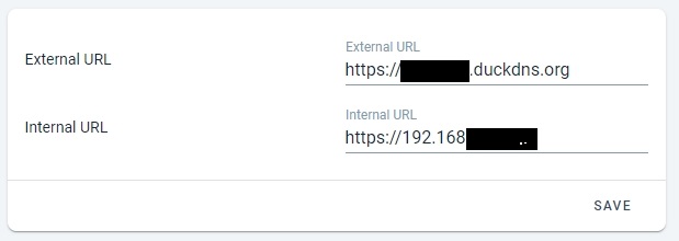 Unable to connect to Home Assistant url. Please check the Internal Url ...
