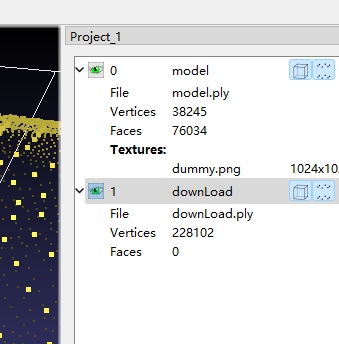 The PLY file becomes larger when it is rendered and output through ...