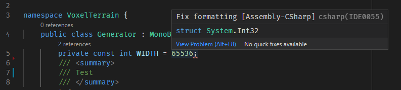Tab indentation gives formatting false positive