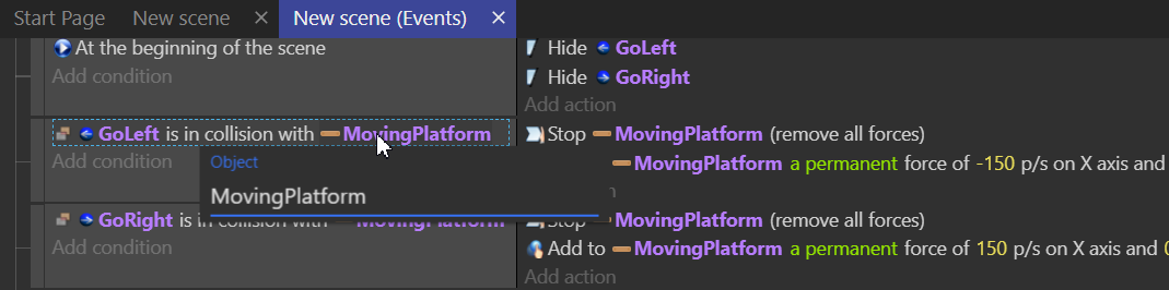 Unable To Exit Select Object In Events Until Clicked Outside The Menu