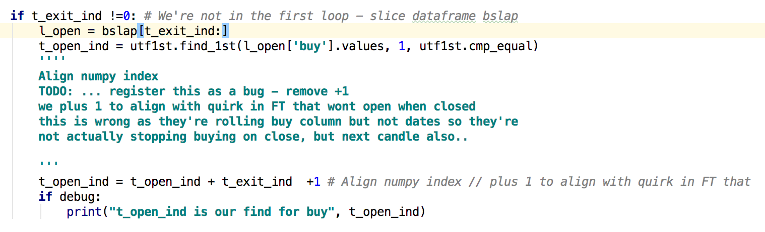 backslap - sample(working) code to process backtest inframe. buy sell ...