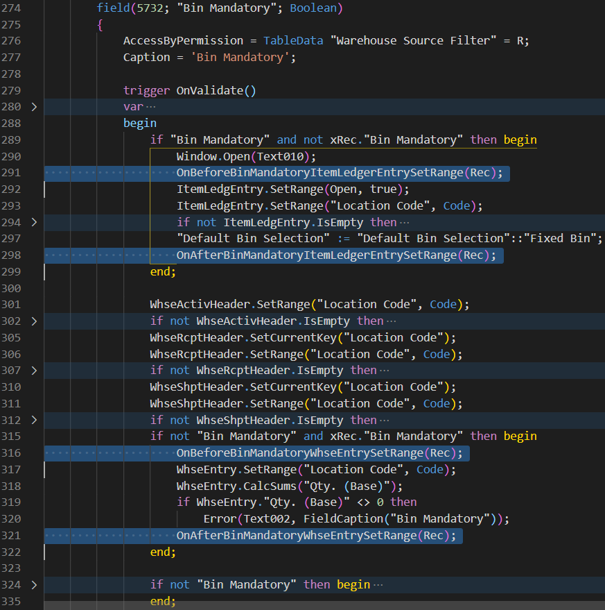 [Event Request] Table 14 Location - "Bin Mandatory" field OnValidate trigger · Issue #8817 ...