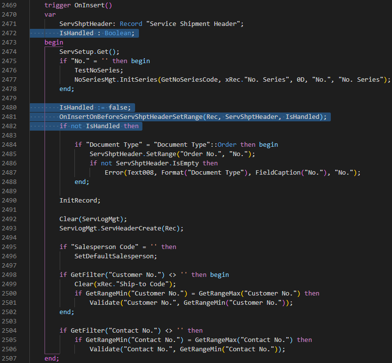 [Event Request] Table 5900 "Service Header" - OnInsertOnBeforeServShptHeaderSetRange · Issue ...