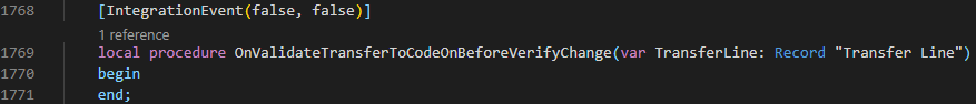 [Event Request] Table 5741 "Transfer Line" - OnValidateTransferToCodeOnBeforeVerifyChange ...