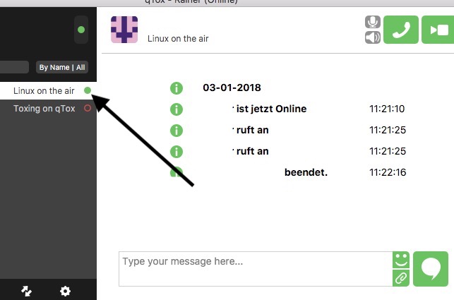OSX qTox after the first program start, no incoming Window / Button ...