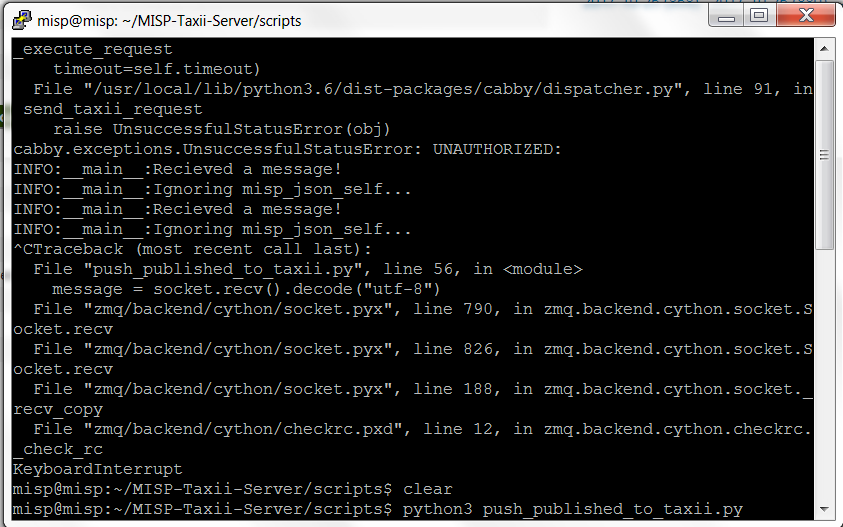 issue with push_published_to_taxii.py script · Issue #2762 · MISP/MISP · GitHub