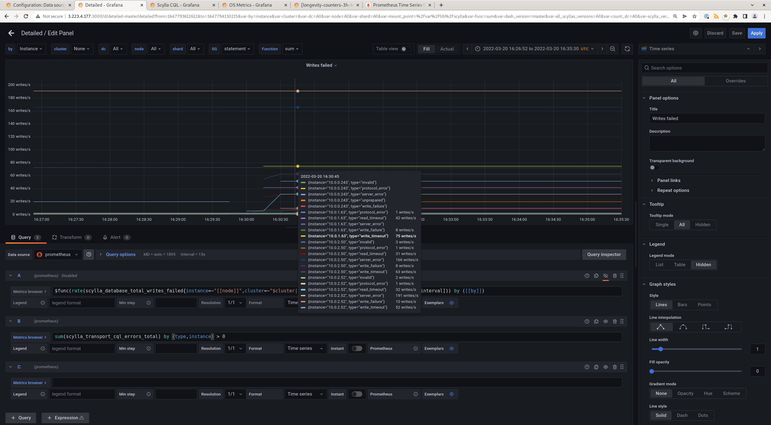 Timeouts During Disruptnodetoolenospc Nemesis Operation Timed Out For Scyllabenchtest