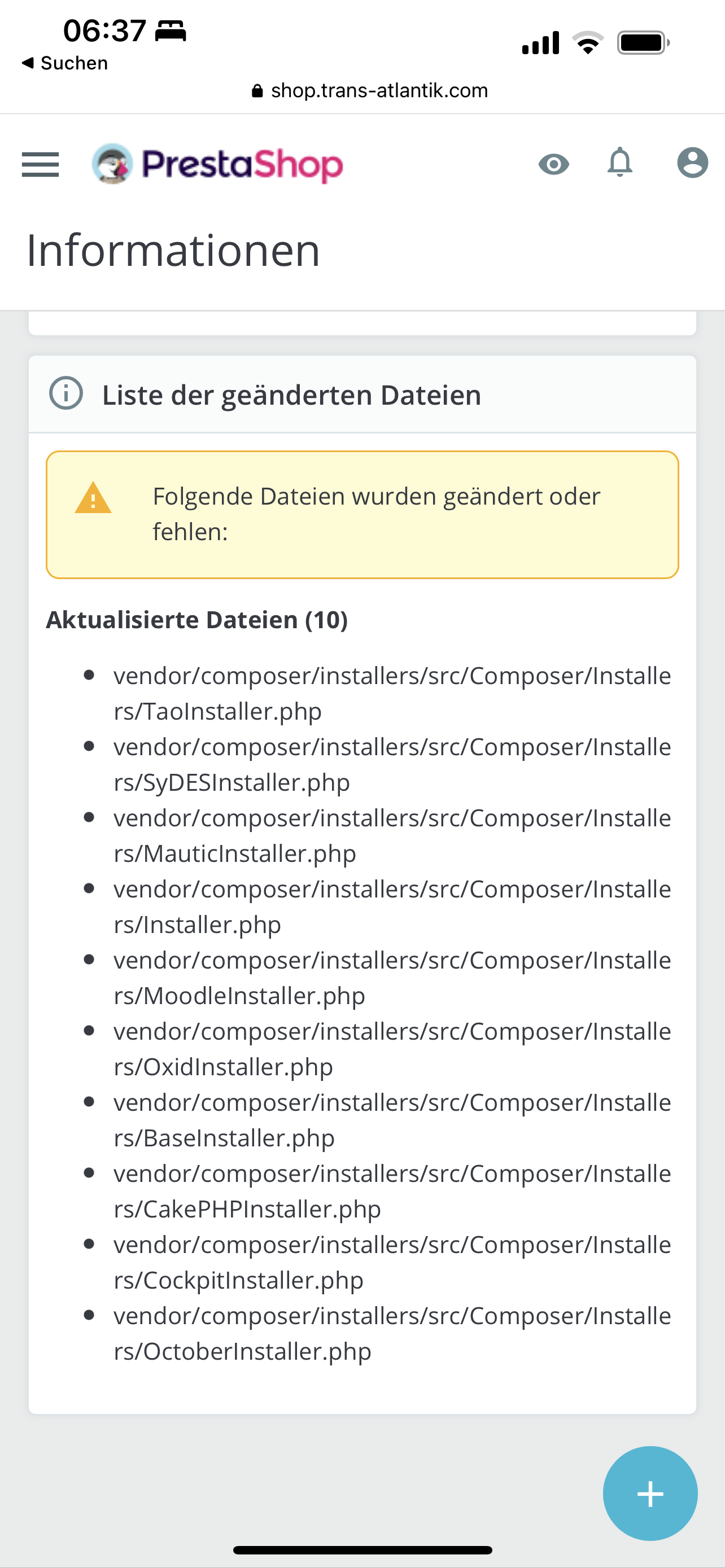 One Click Upgrade 4.15.0.: It's not possible to create a PHP session and no new version ...