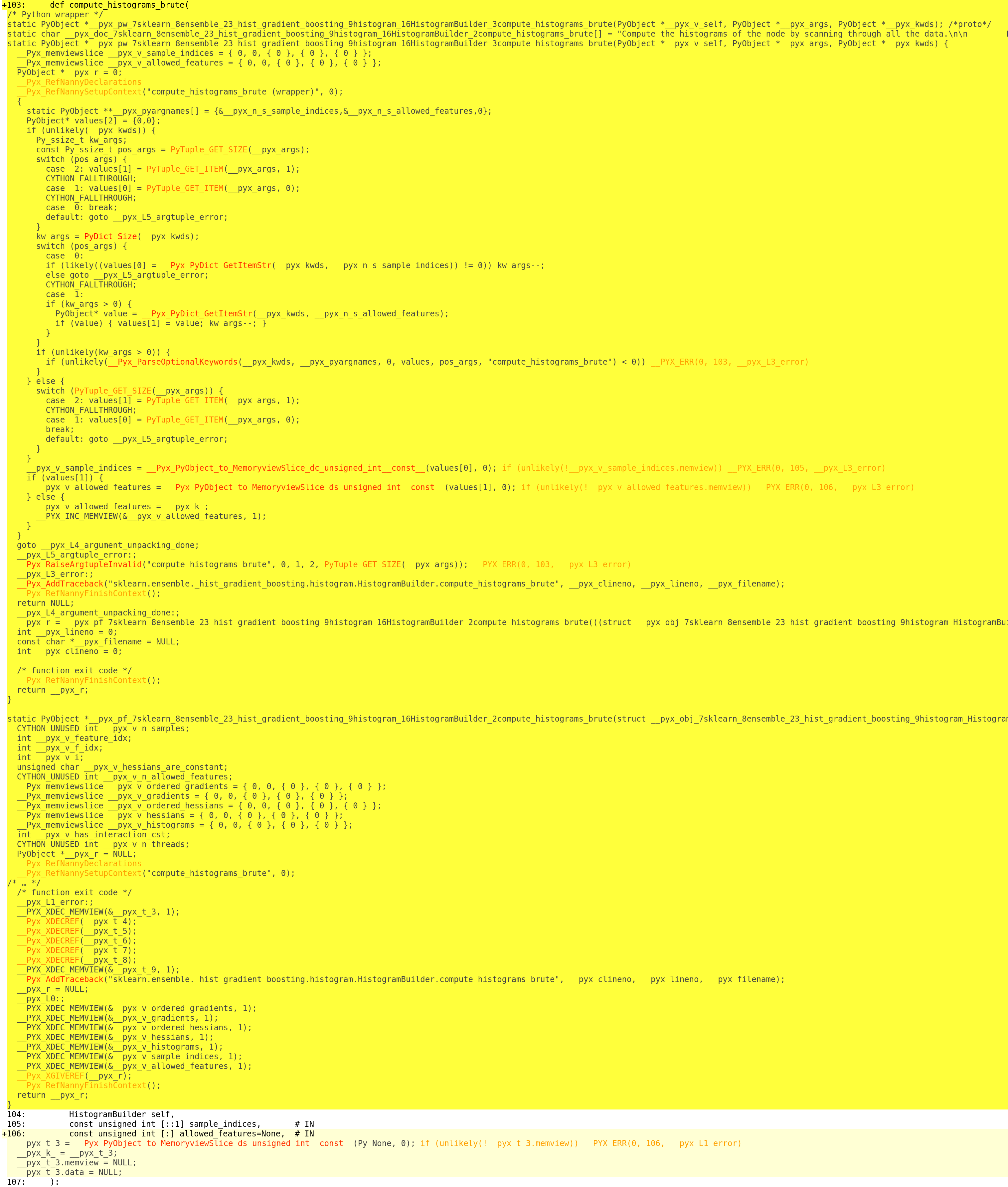 PERF Regression in HistGradientBoostingClassifier with cython 3 · Issue #27426 · scikit-learn ...