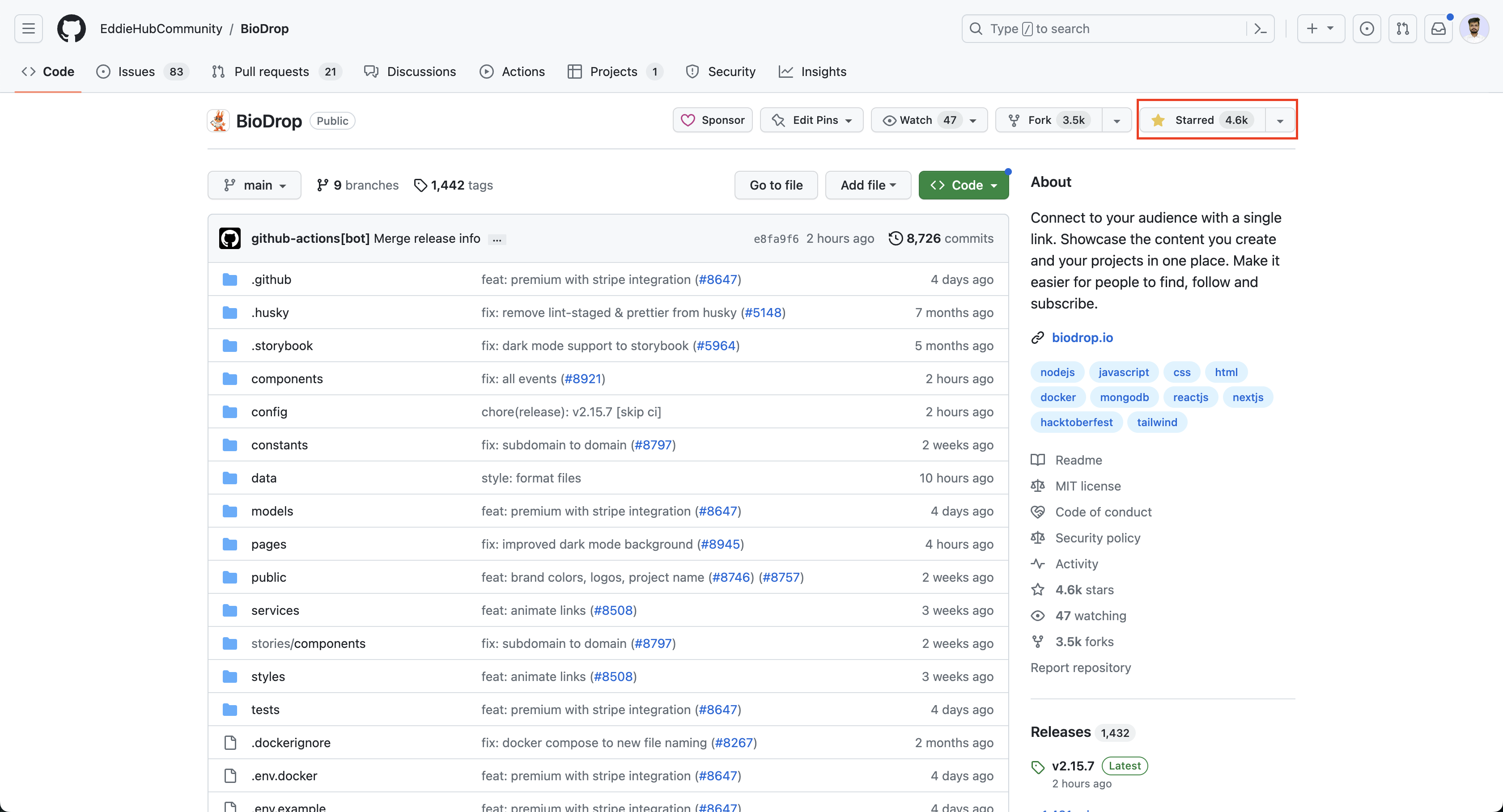 [BUG] Screenshots to change name from 'LinkFree' to 'BioDrop' · Issue #8814 · EddieHubCommunity ...