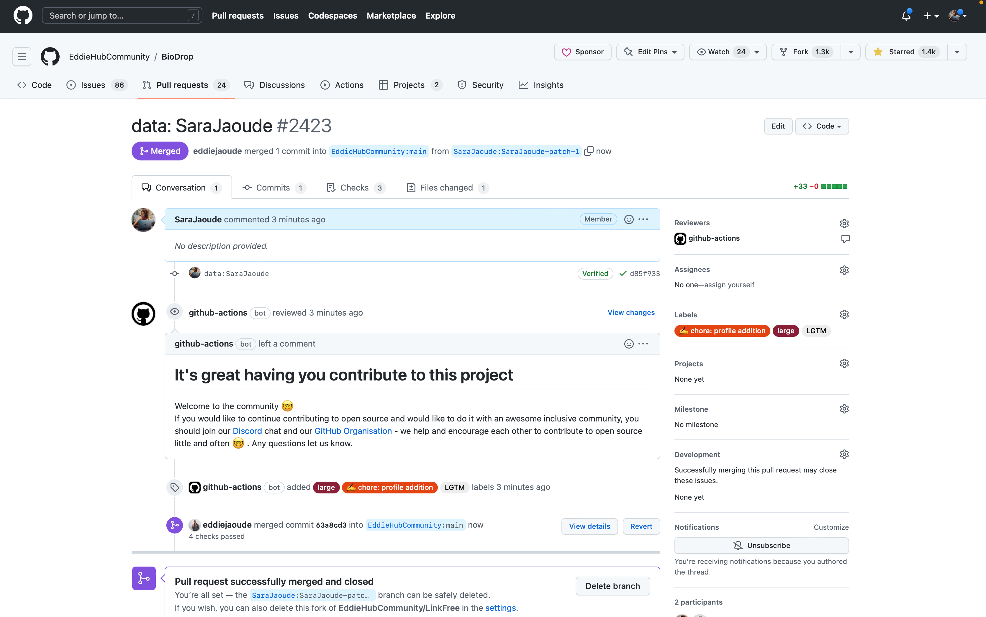 [BUG] Screenshots to change name from 'LinkFree' to 'BioDrop' · Issue #8814 · EddieHubCommunity ...
