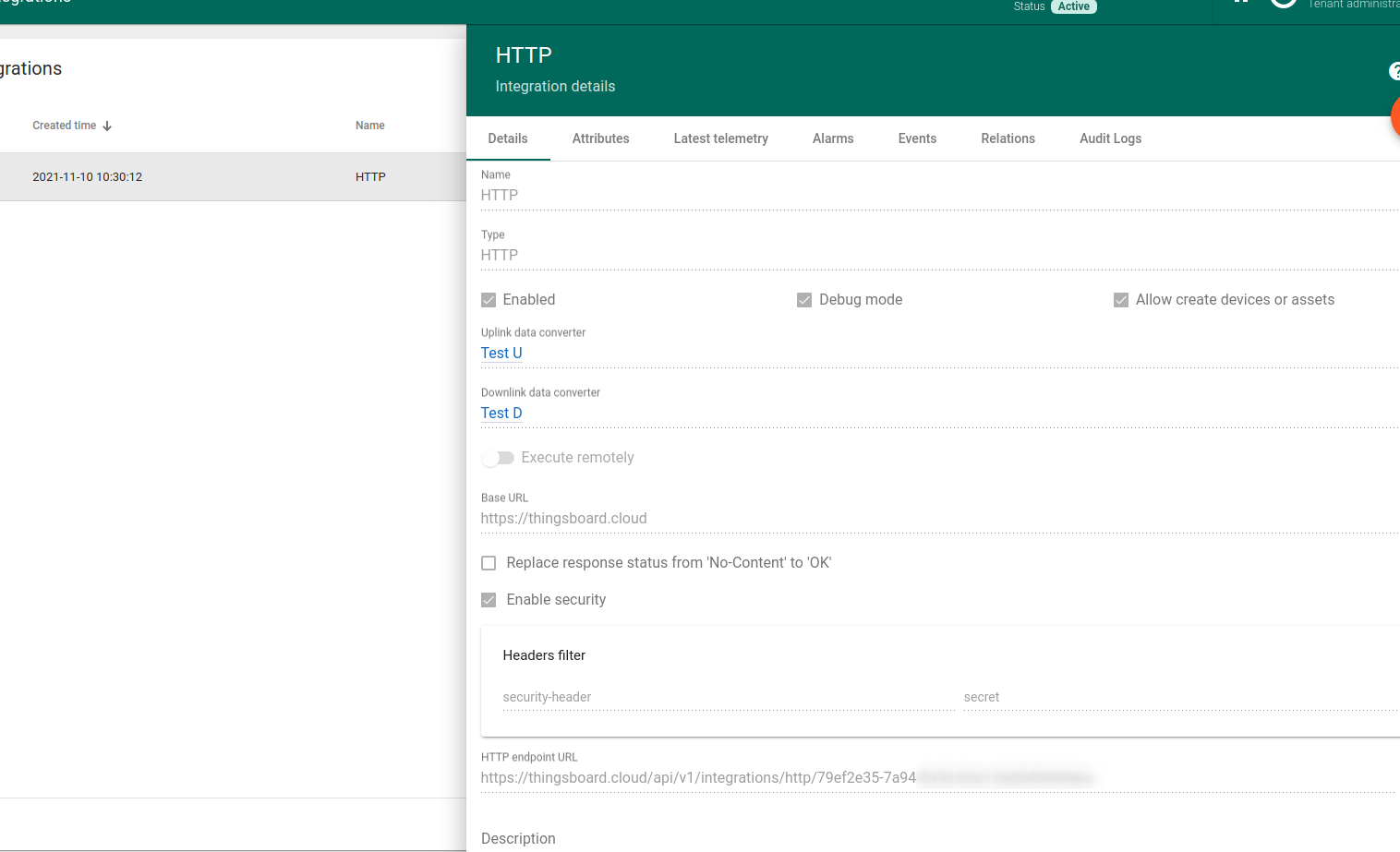 [Bug] Security option HTTP Integration - thingsboard.cloud http error 403. · Issue #5161 ...