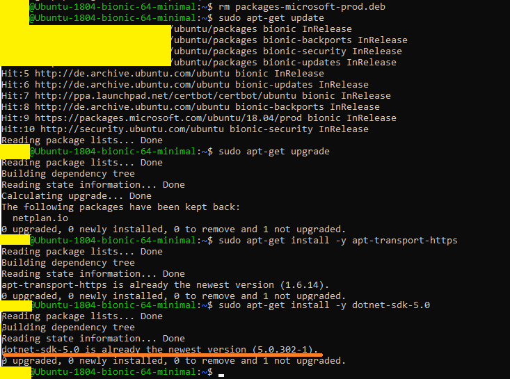.NET Runtime 5.0.9 / .NET SDK 5.0.400 not available for Ubuntu 18.04 ...