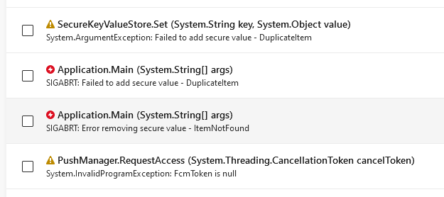 Bug Errors With Savingremoving Data From Secure Storage · Issue 1120 · Shinyorgshiny · Github 