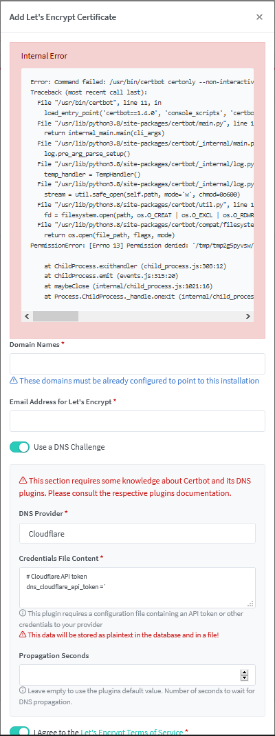 Letsencrypt Cert can't create Wildcard-Cert using Cloudflare DNS · Issue #628 ...