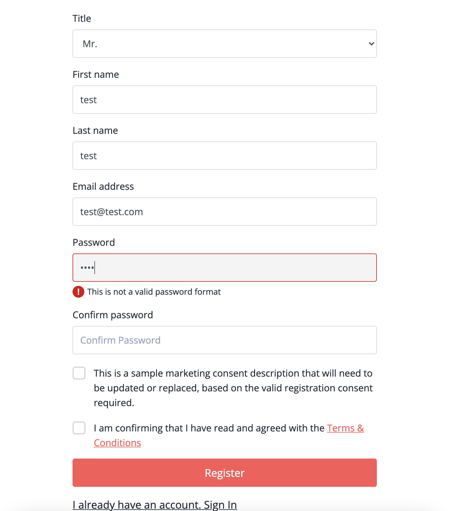 Password field does not indicate the requirements for a valid password ...