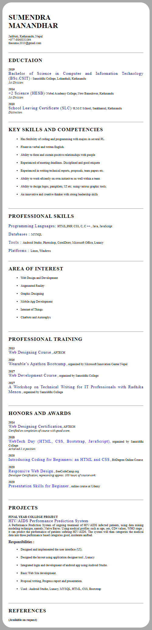 GitHub - sumendra-manandhar/CV_text_mobileview_only