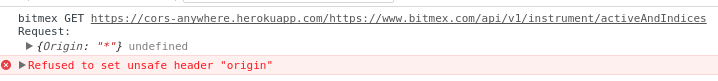 Refused to set unsafe header Refused to set unsafe header