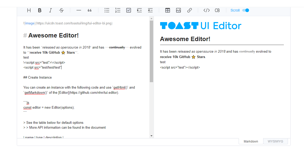 The HTML Tag with Forward Slash (/) is Not Correctly Escaped in WYSIWYG Mode. · Issue #2381 ...