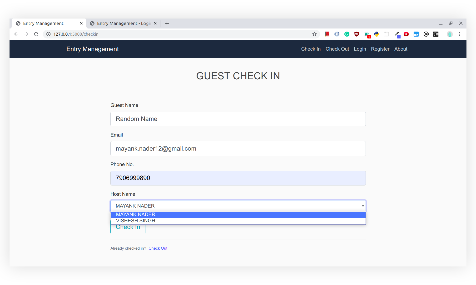 GitHub - makkoncept/entry_management_system: This is my submission for ...