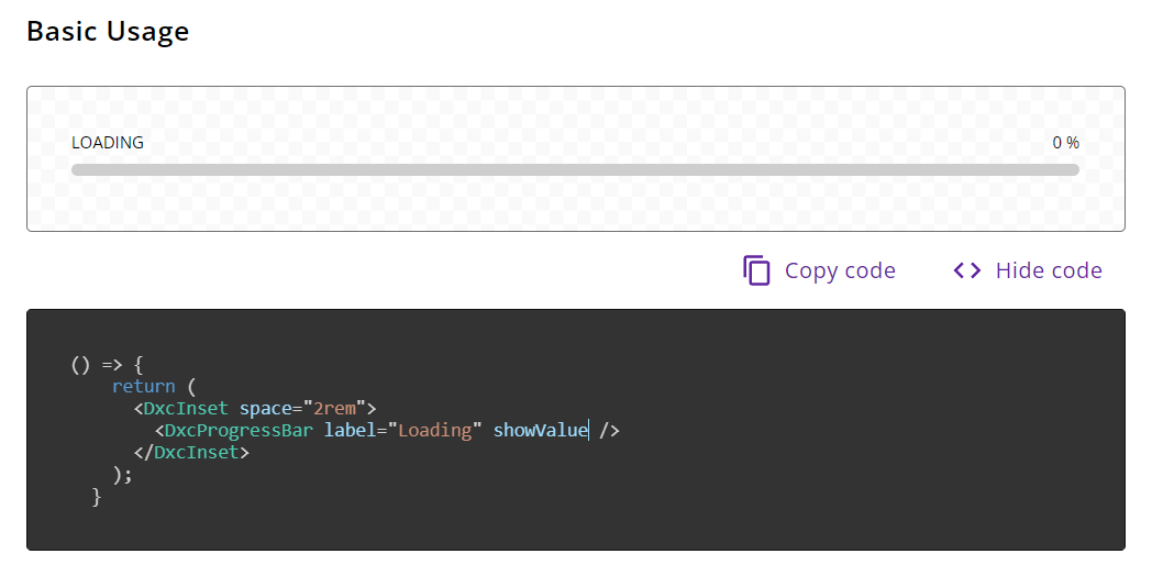Progress Bar is being indeterminate or determiante depending on prop showValue · Issue #1215 ...