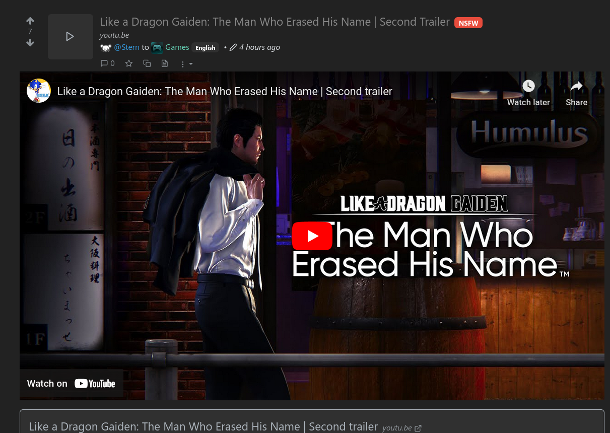 Posts linking to Youtube videos can't be viewed in an embedded player ...