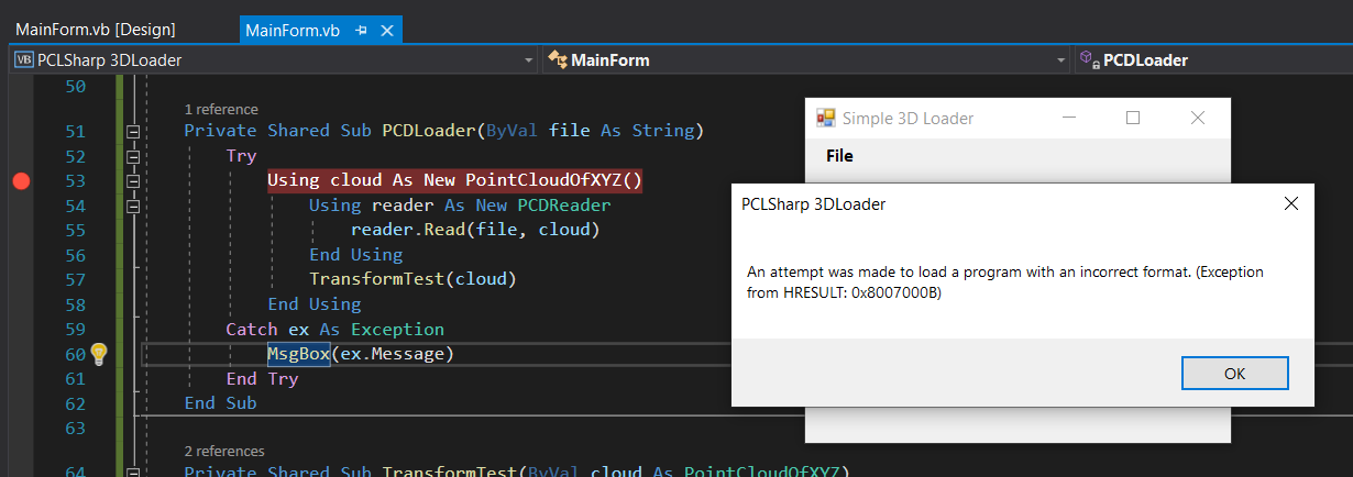 Exe Binary Sample · Issue #1 · kaka008/PclSharp · GitHub