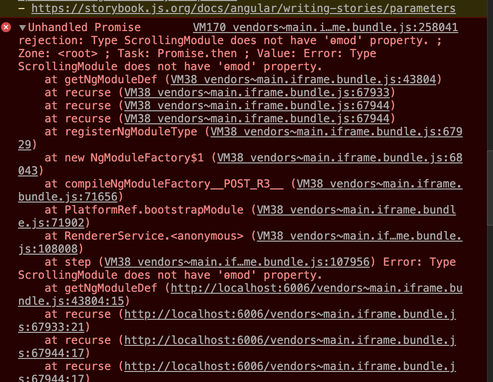 Help Scrollingmodule Can T Use Angular Material Module In Storybook · Issue 23207 · Angular