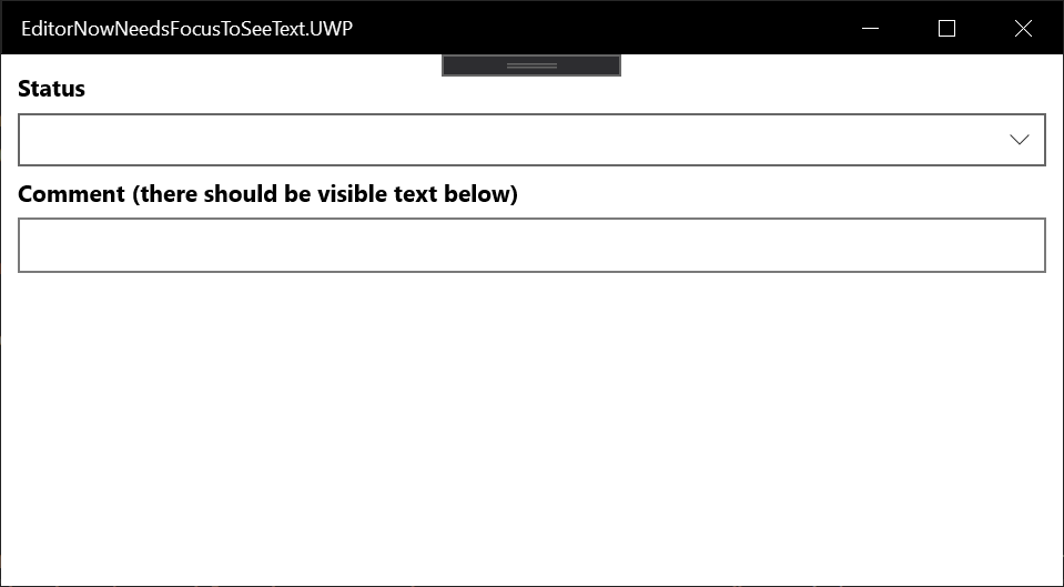 [bug] Uwp Editor Needs Focus For Text To Be Visible Within A Scrollview · Issue 10266