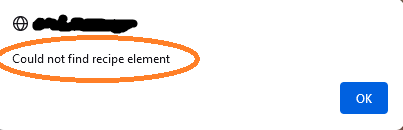 Error textS "Could not find recipe element" and "Could not fetch site ... " is not translatable ...