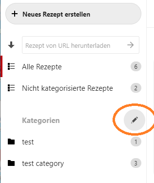 Visual regression when opening the list of recipes per category during editing of category name ...