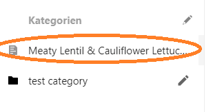 Visual regression when opening the list of recipes per category during editing of category name ...
